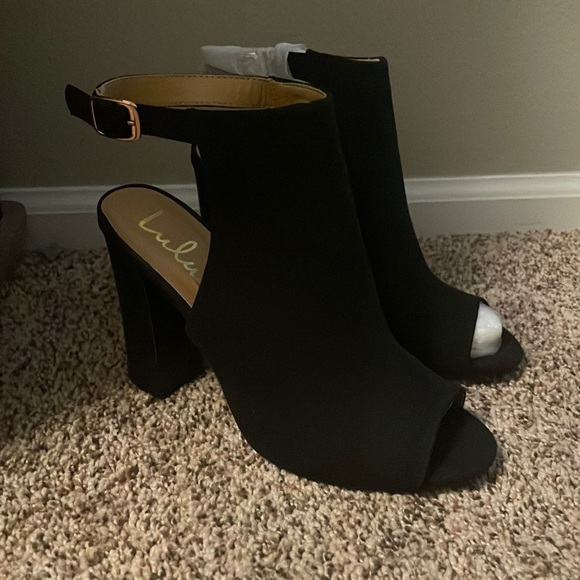 Lulus | Shoes | Lulus Budding Romance Suede Peep Toe Booties | Poshmark
